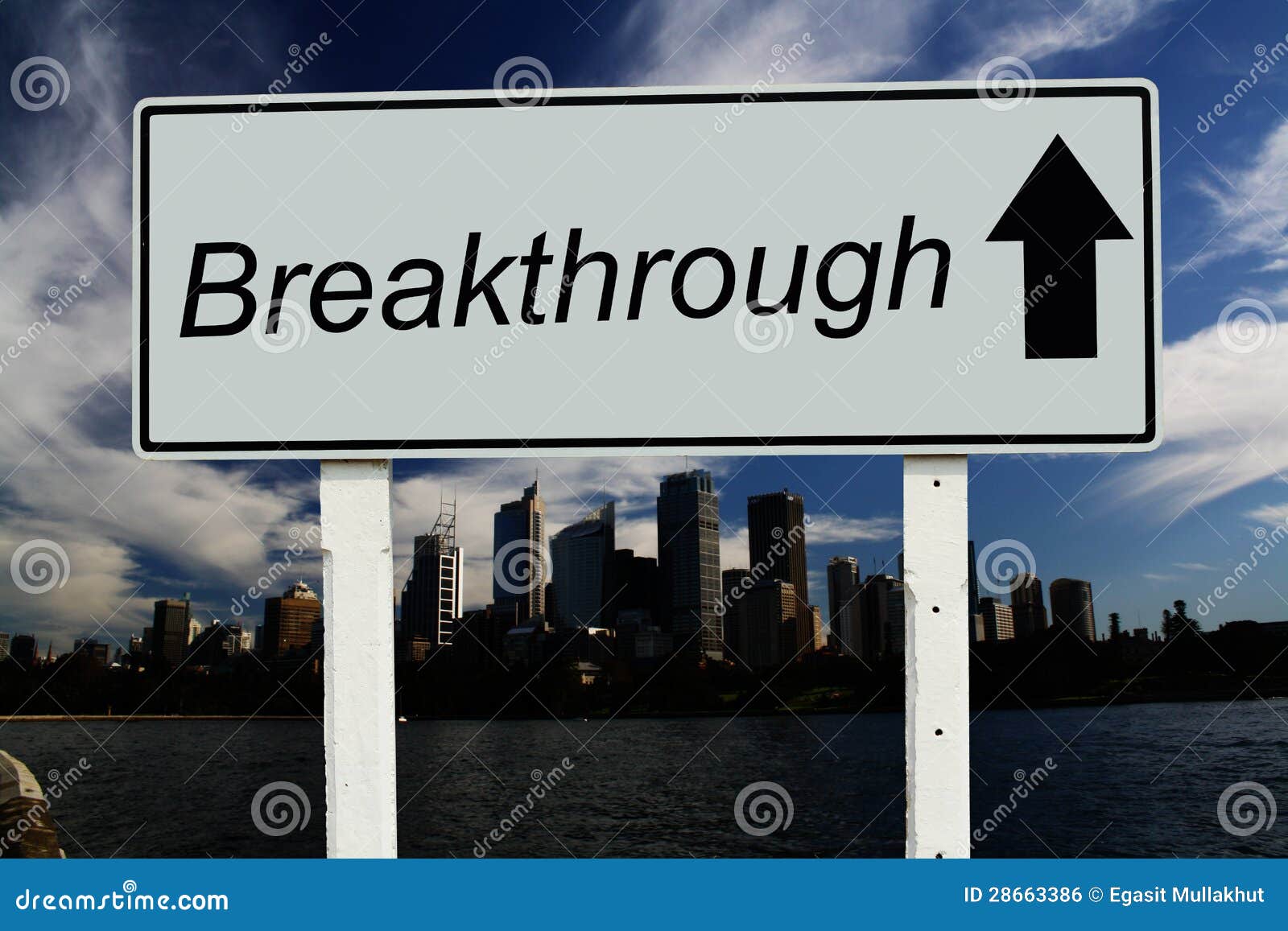 Breakthrough Go Straight Sign Stock Photo - Image of breakthrough ...
