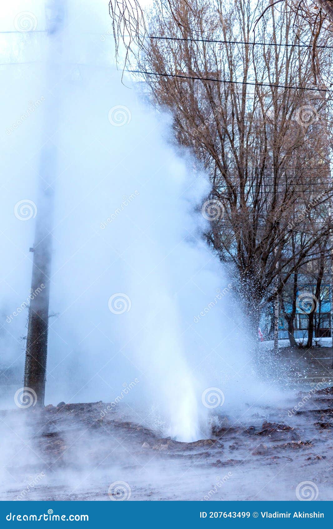 Breakthrough of a Heating Main with Hot Water in Underground ...