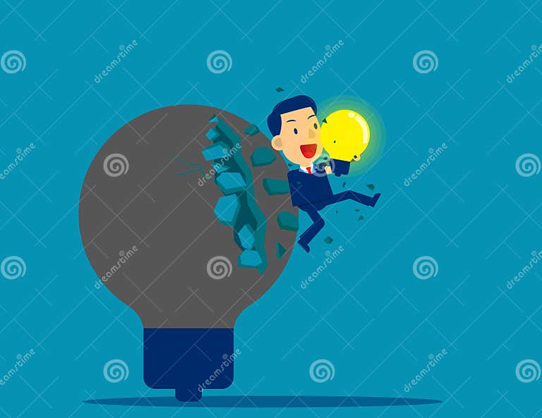 Breakthrough Idea. New Creativity Idea Concept Stock Vector ...