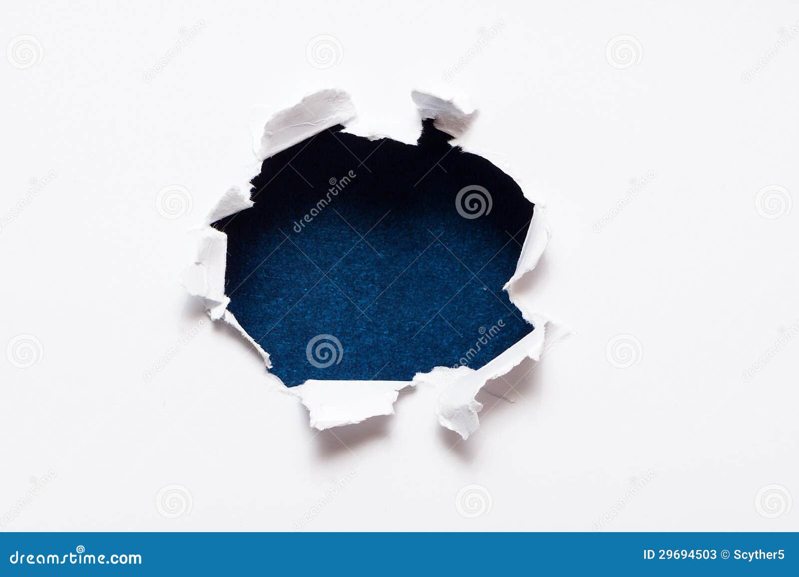 Breakthrough paper hole stock image. Image of discovery - 29694503