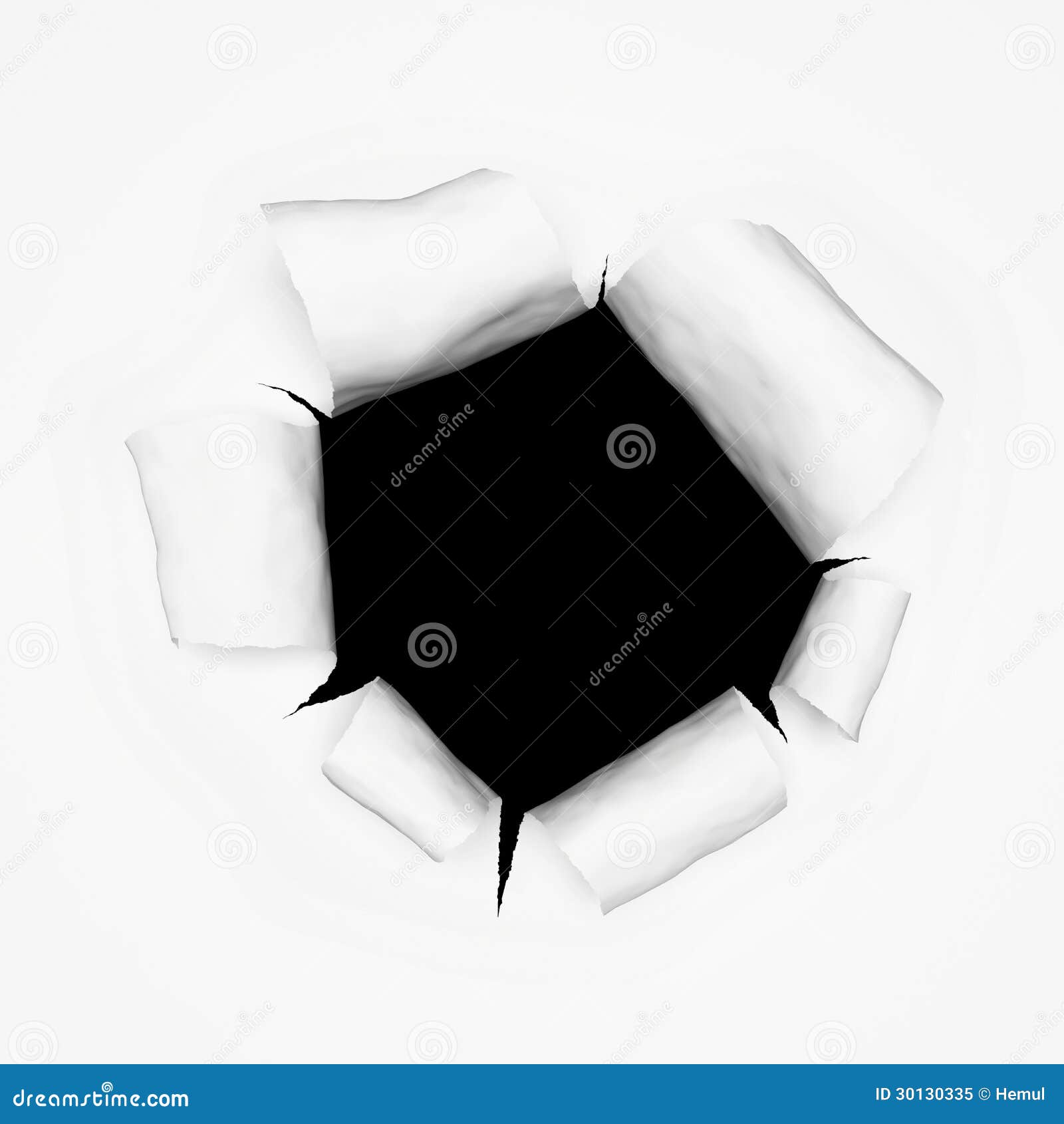 Breakthrough Paper Hole Stock Illustration | CartoonDealer.com #30130348