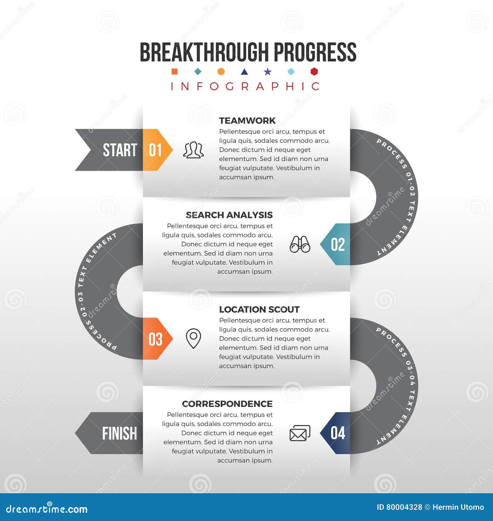 Progress Breakthrough Represents Growth Advance And Progression Stock ...