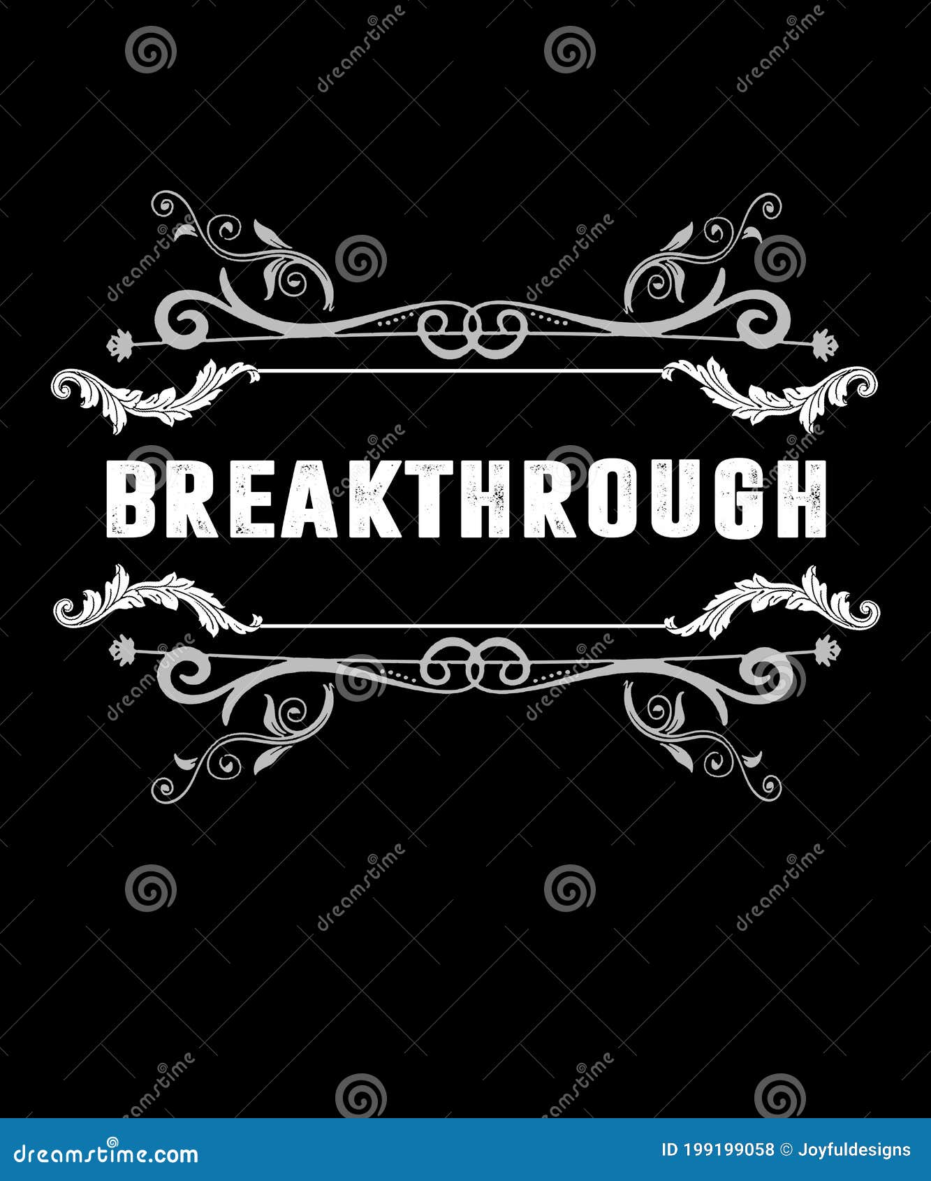 Breakthrough word retro stock illustration. Illustration of break ...