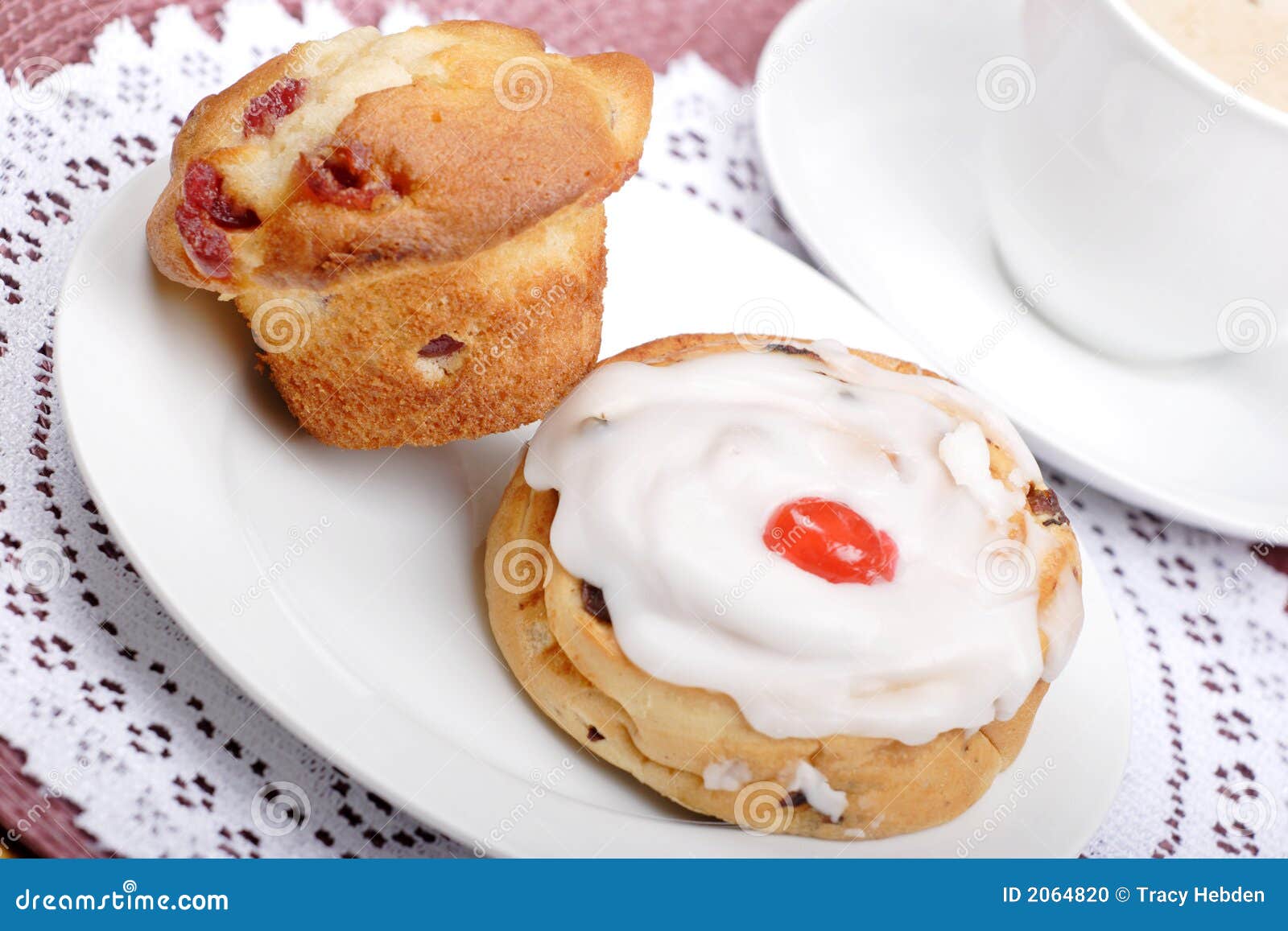 Breaktime stock photo. Image of delicious, morning, cake - 2064820