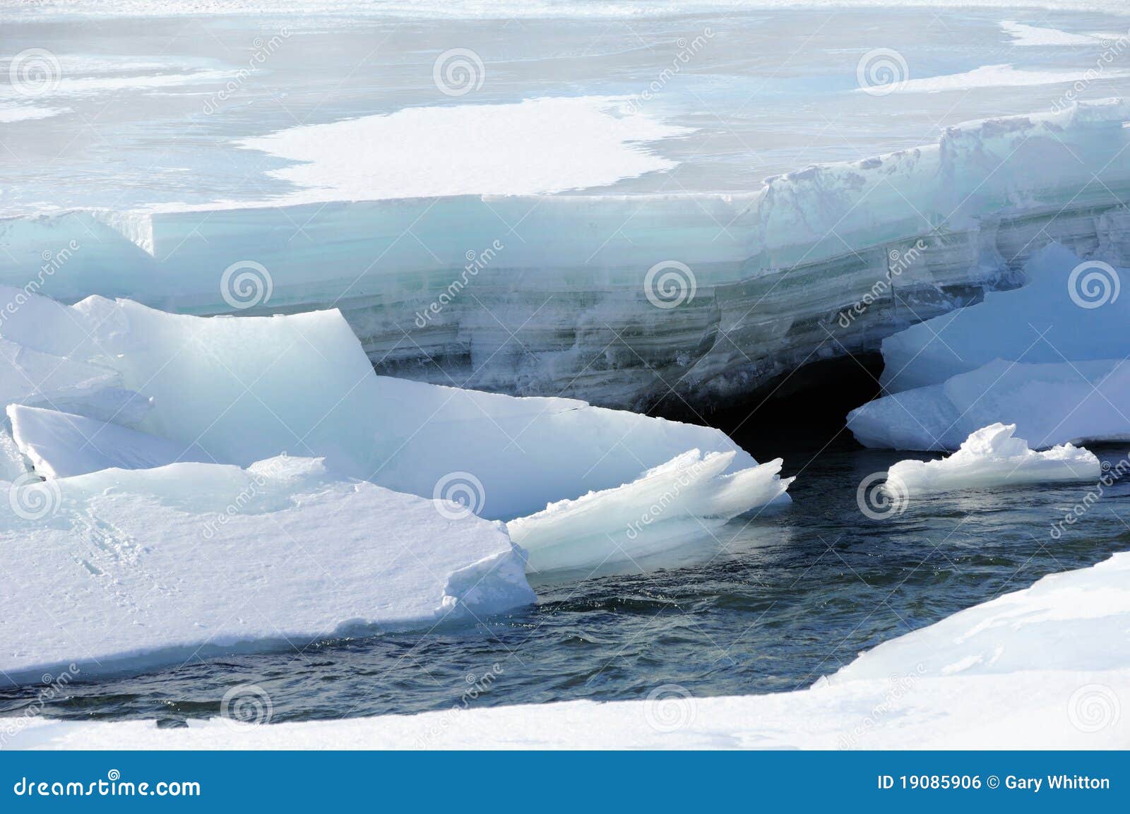 Breakup of Alaska River in Spring Stock Photo - Image of flowing, water ...