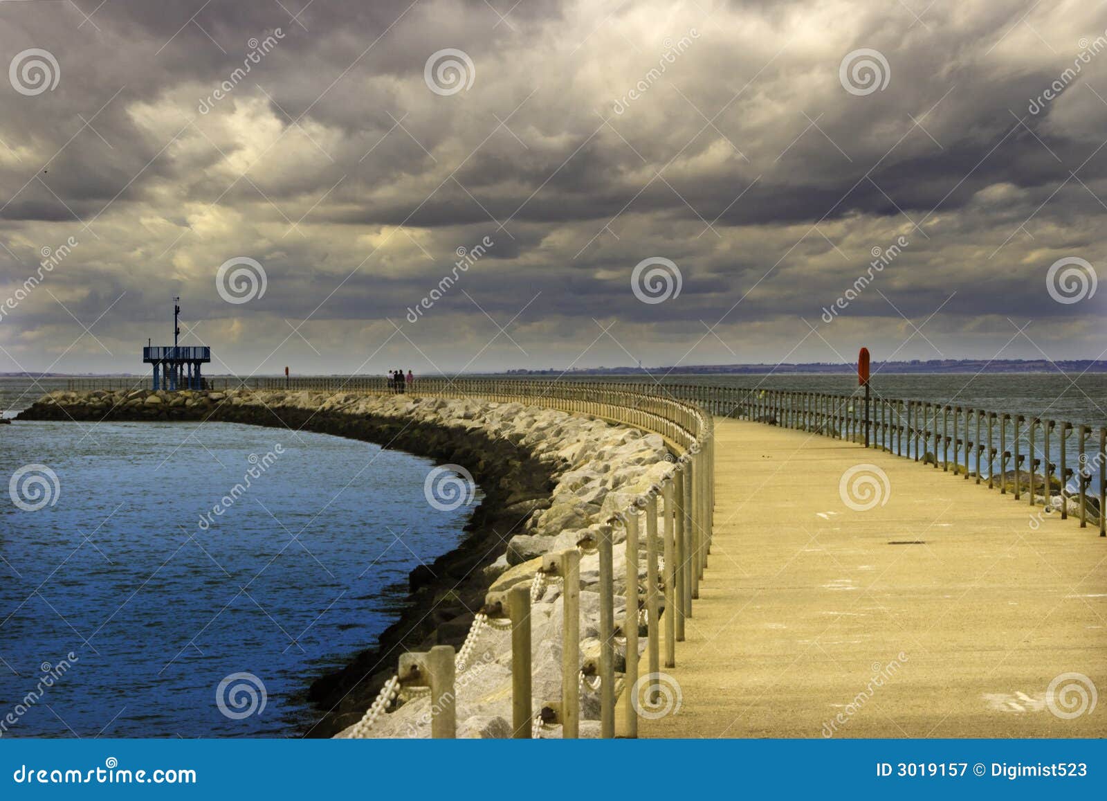 Breakwater stock image. Image of waves, clouds, weather - 3019157