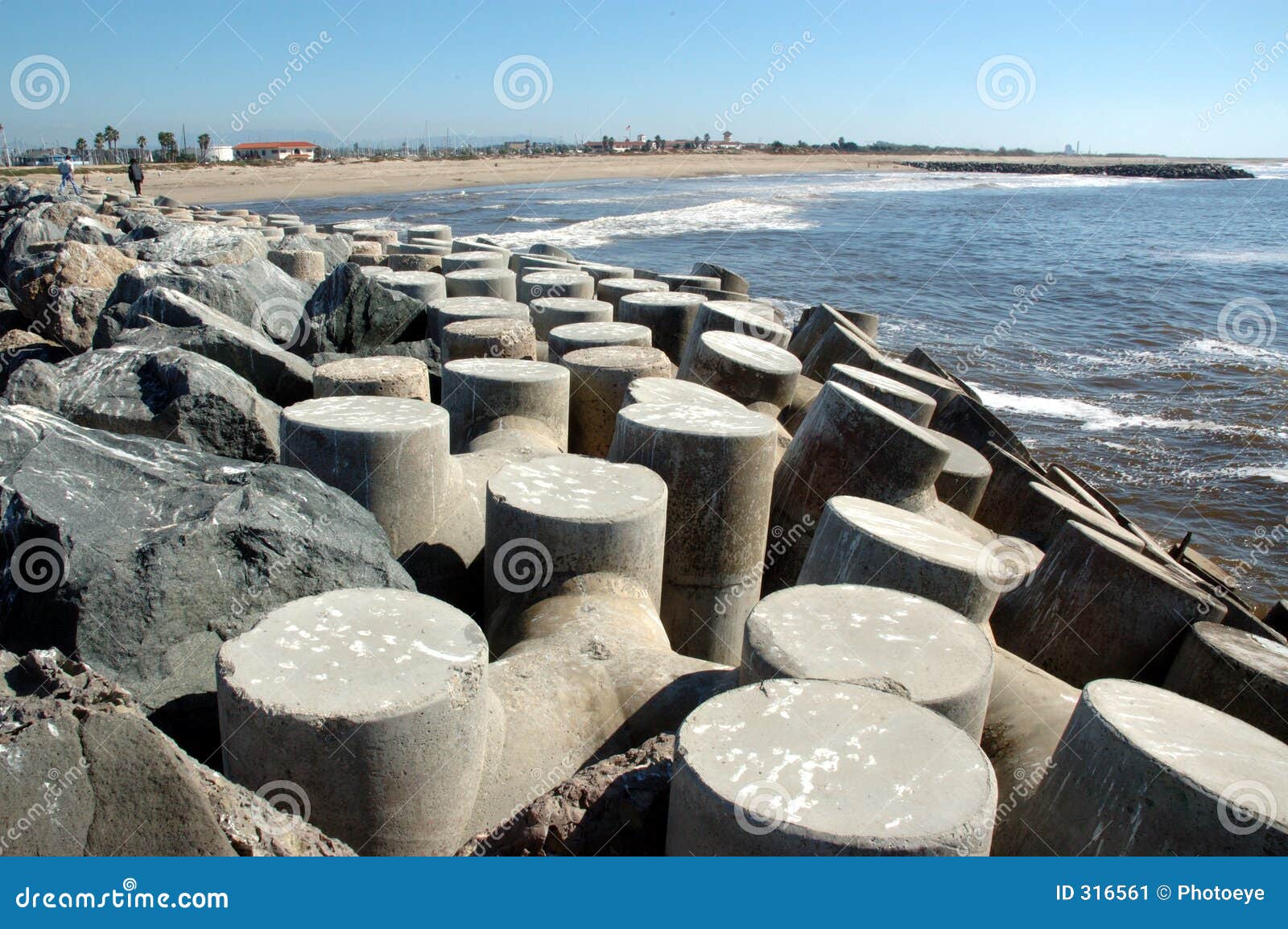 Breakwater stock image. Image of shore, blue, tourism, coastline - 316561