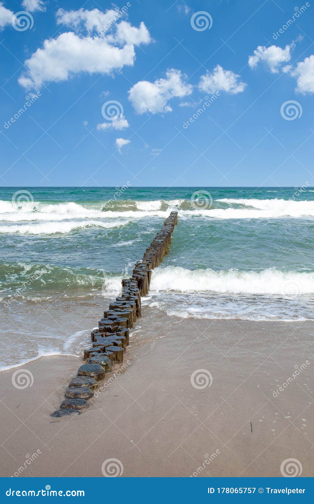 Breakwater,baltic Sea,Germany Stock Image - Image of nature, wave ...