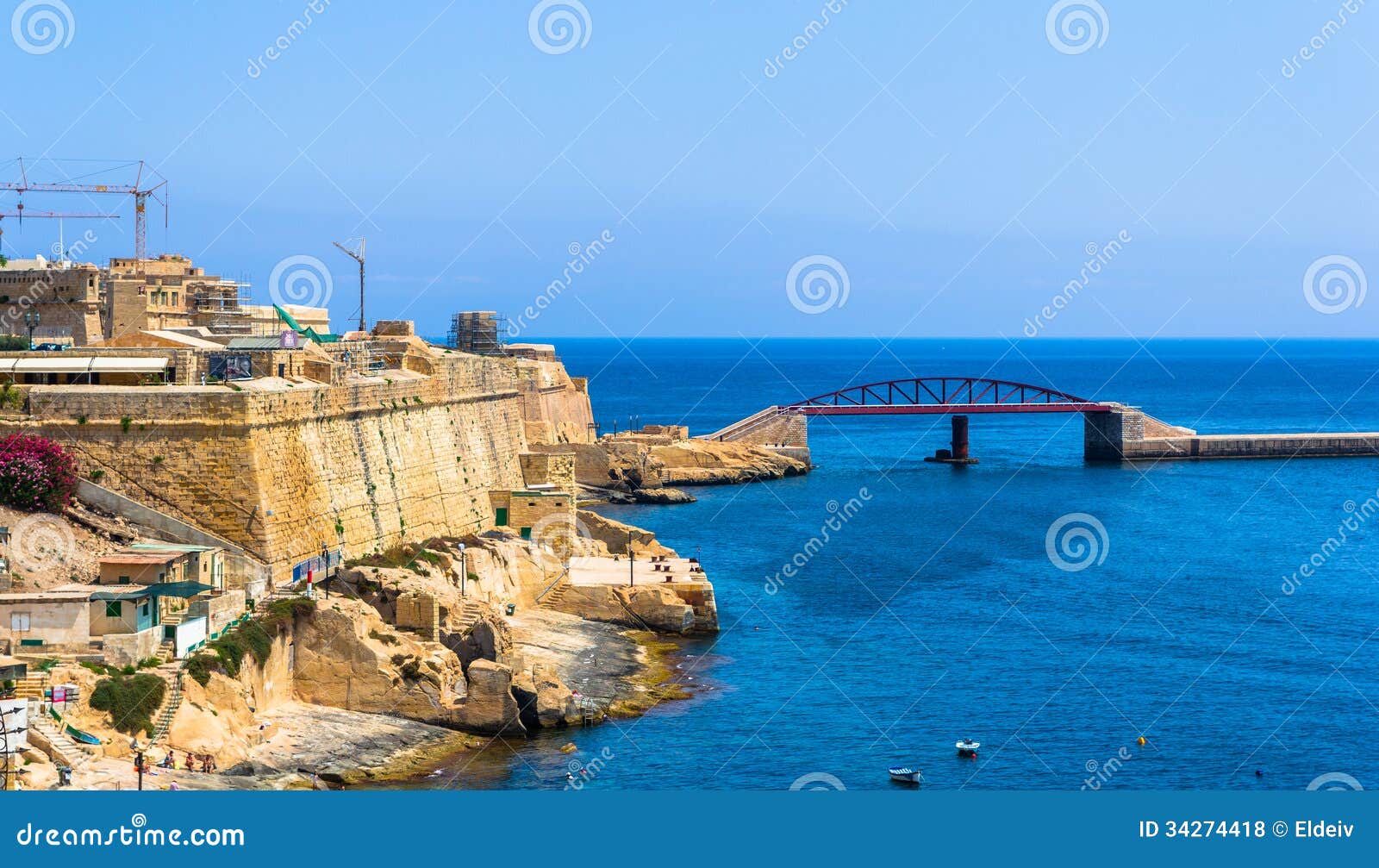 Breakwater Bridge stock photo. Image of maltese, structure - 34274418