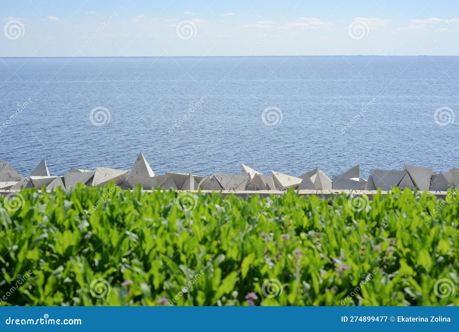 Breakwater Concrete Tetrapods, Wave Protection. Stock Image - Image of ...
