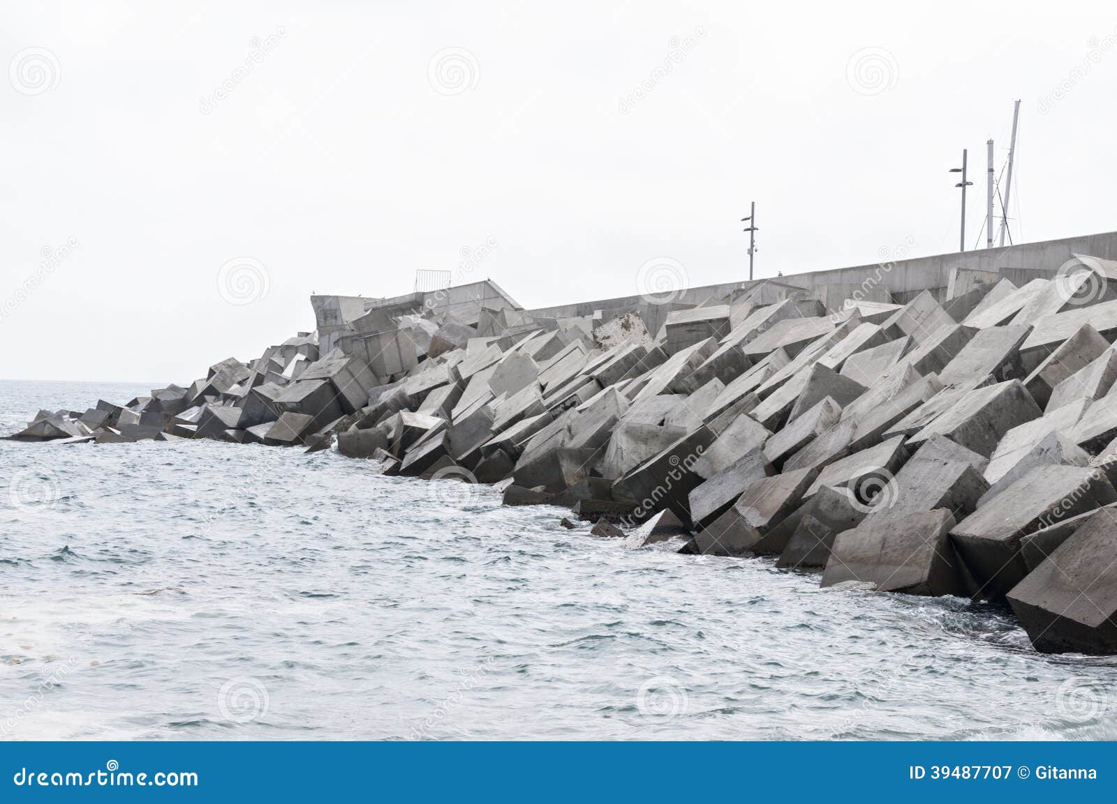 Breakwater stock image. Image of rock, barrier, shore - 39487707