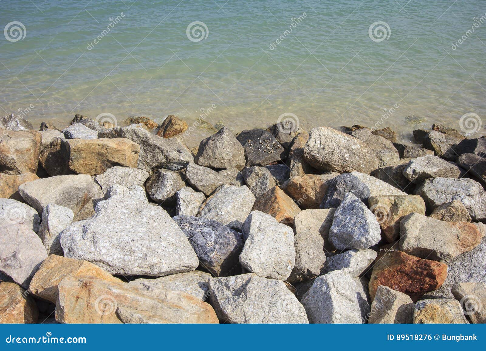 Breakwater made with stone stock photo. Image of block - 89518276