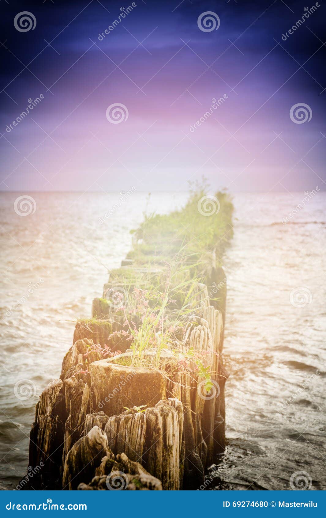 The Breakwater in the Ocean. Stock Photo - Image of outdoors, assurance ...
