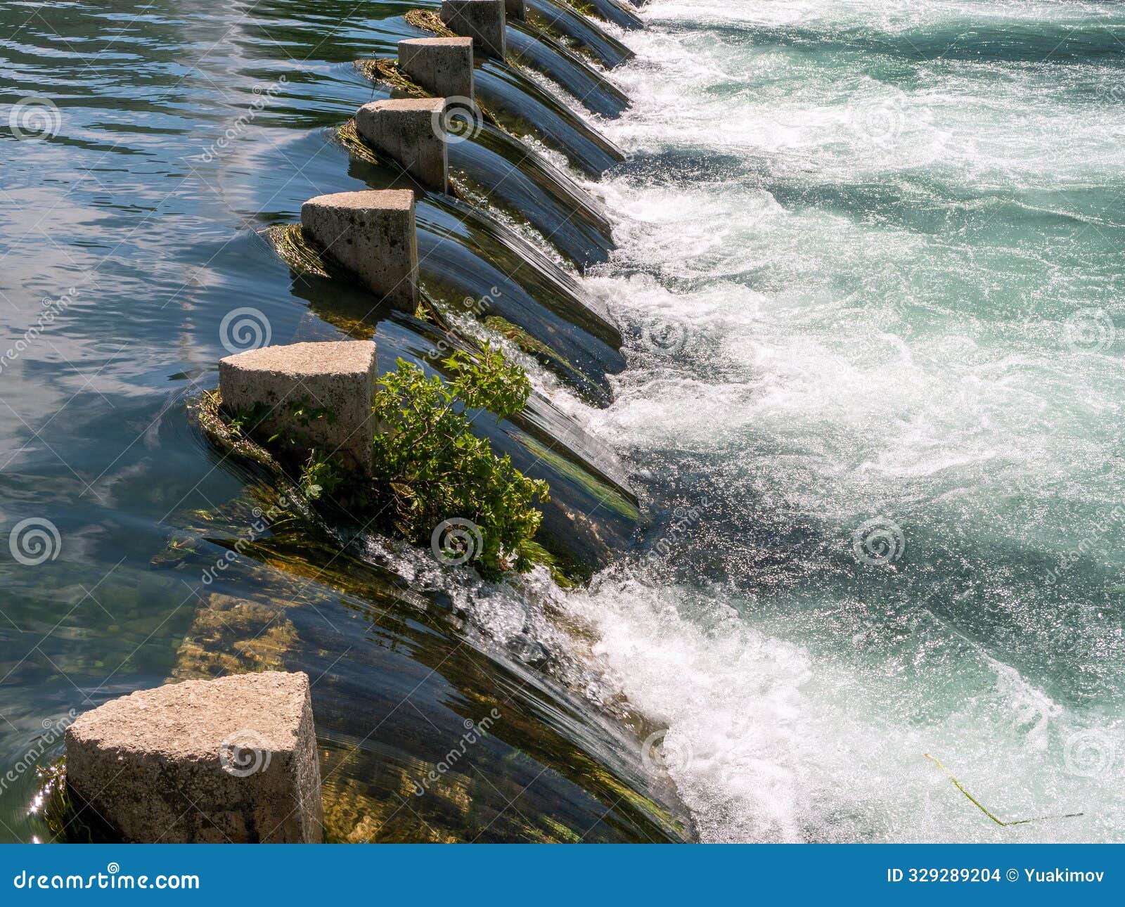 Breakwater on River Close Side View Stock Photo - Image of side, flood ...