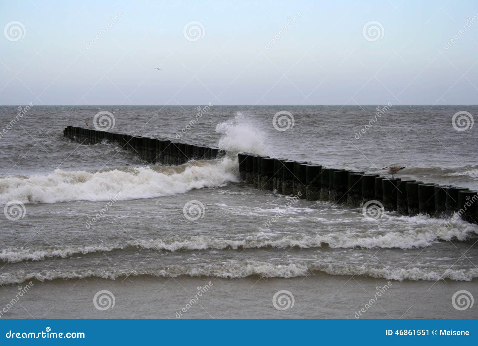 Breakwater sea stock image. Image of hydrology, impact - 46861551