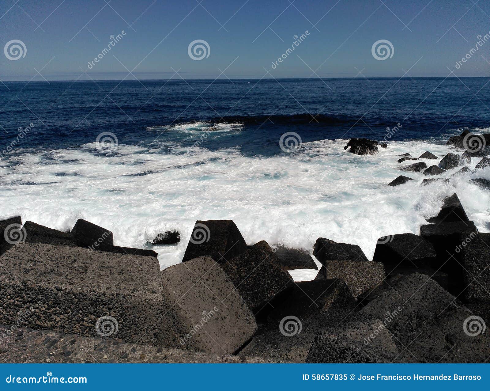 Breakwaters stock image. Image of weather, action, passable - 58657835