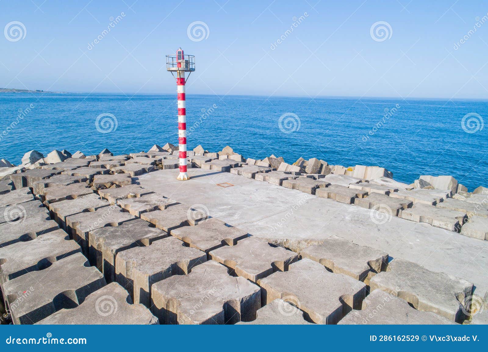 Aerial Drone View of a Harbor Jetty Stock Image - Image of tour, view ...