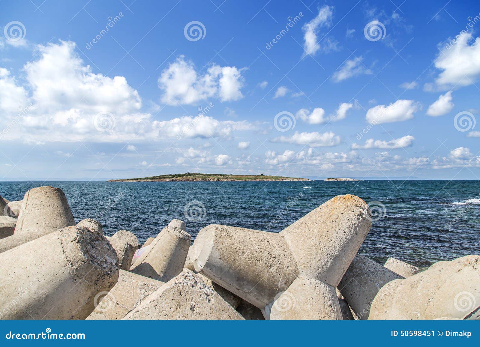 Breakwaters sea stock image. Image of horizon, nature - 50598451