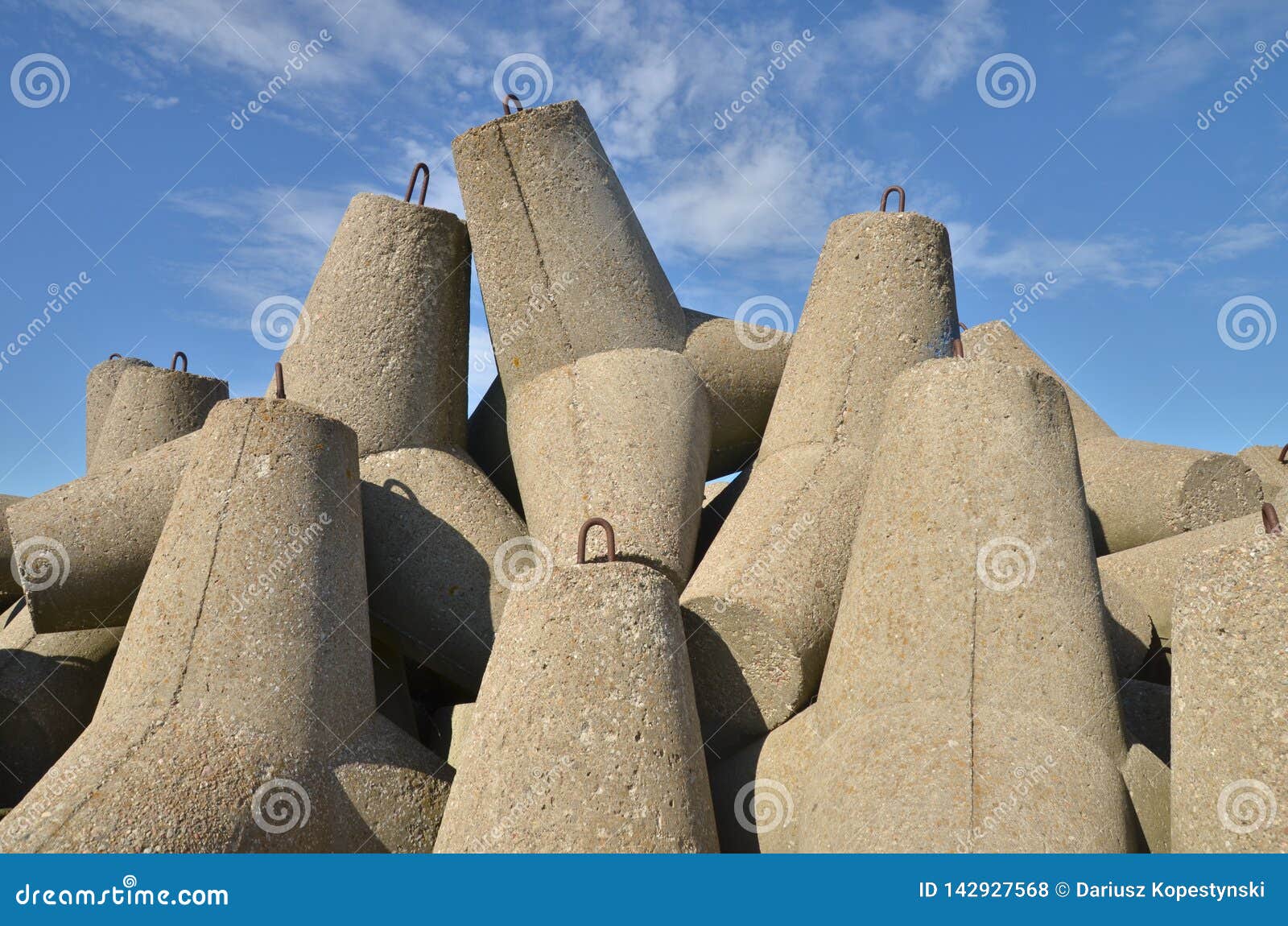 Breakwater Concrete Elements Stock Photo - Image of secure, element ...