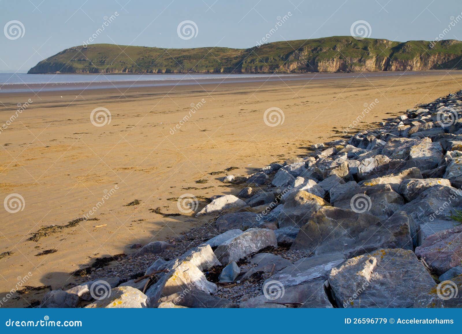 Brean Beach and Brean Down Somerset Stock Image - Image of resort ...