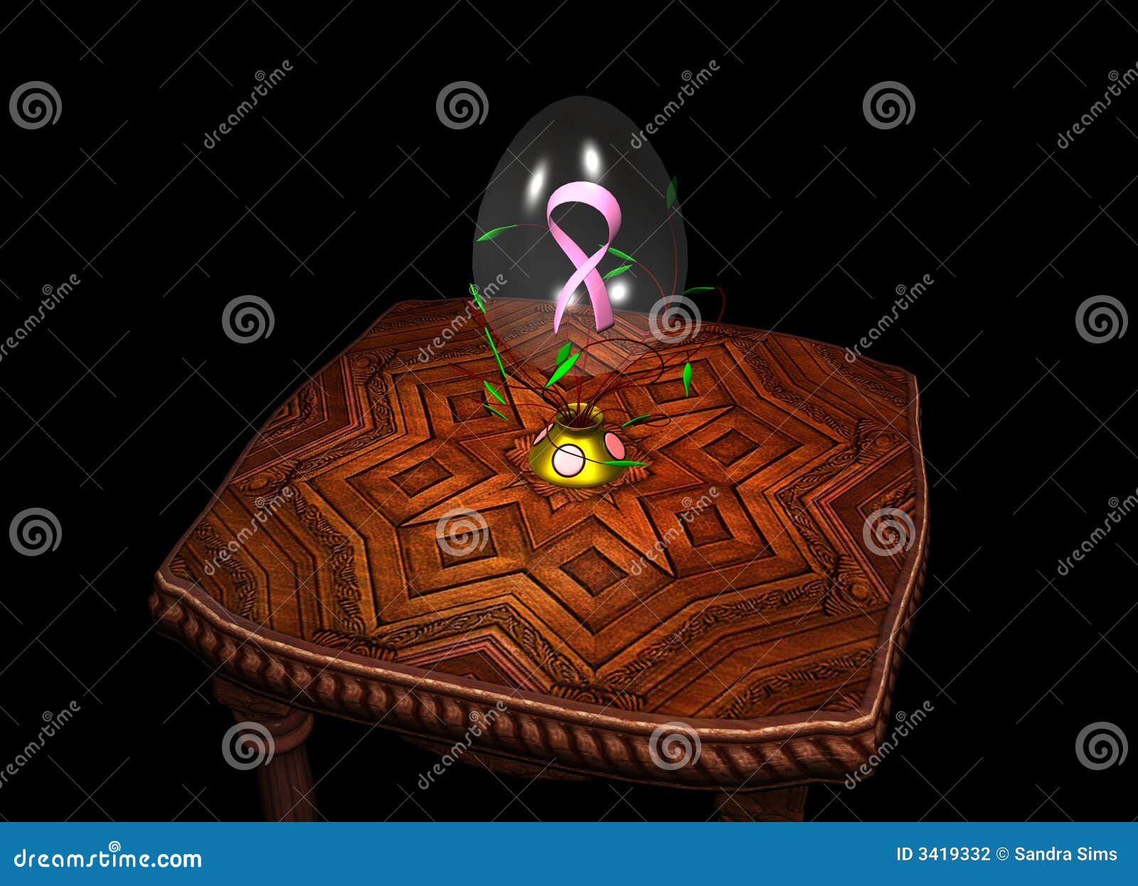 Breast Cancer Awareness Egg Stock Illustration - Illustration of ...