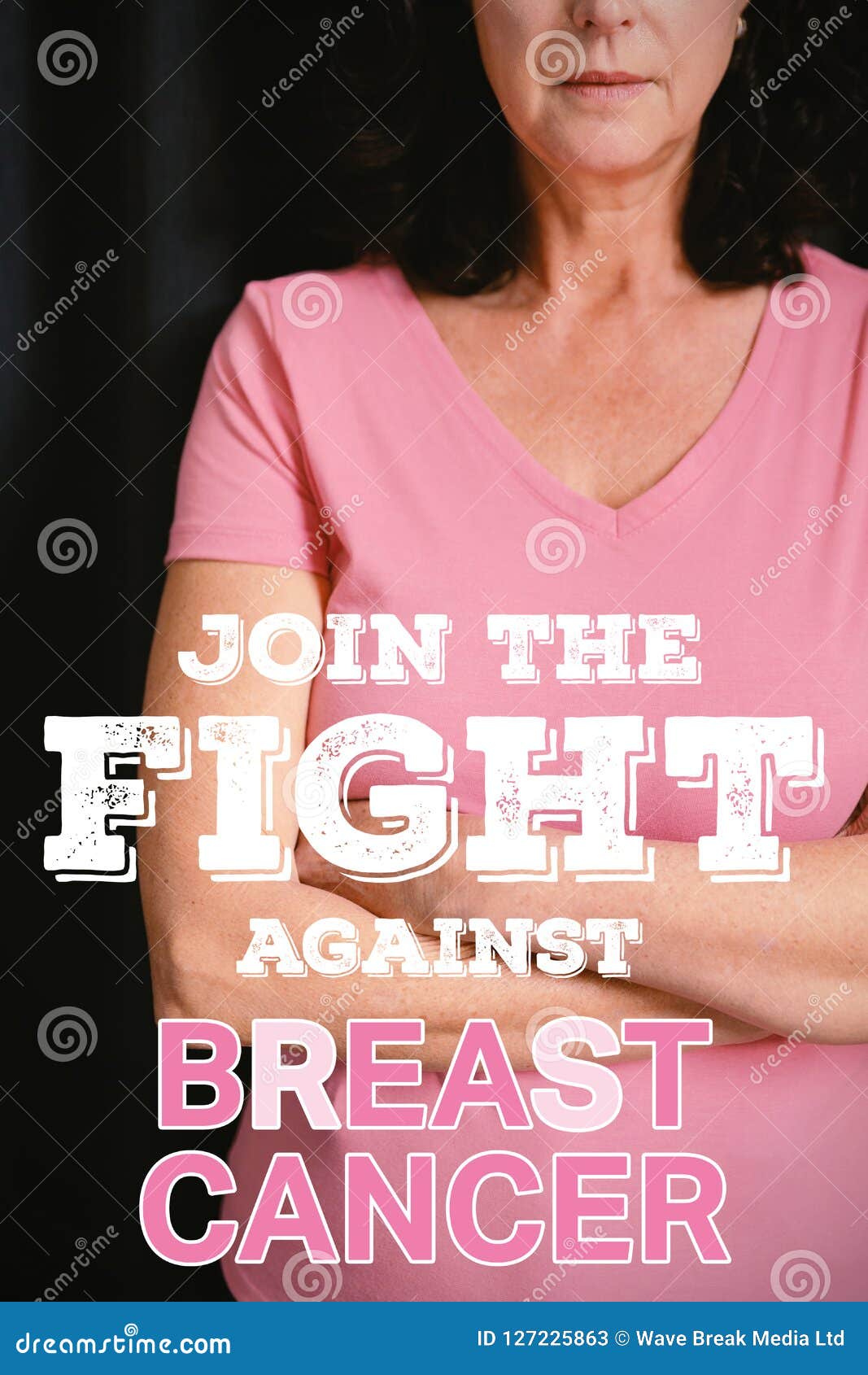 Breast Cancer Awareness Message Stock Image - Image of space, person ...