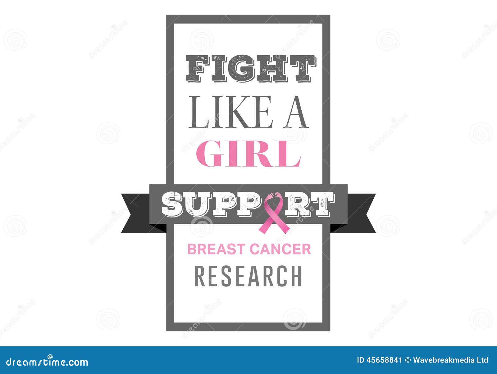 Breast Cancer Awareness Message of Hope Stock Illustration ...