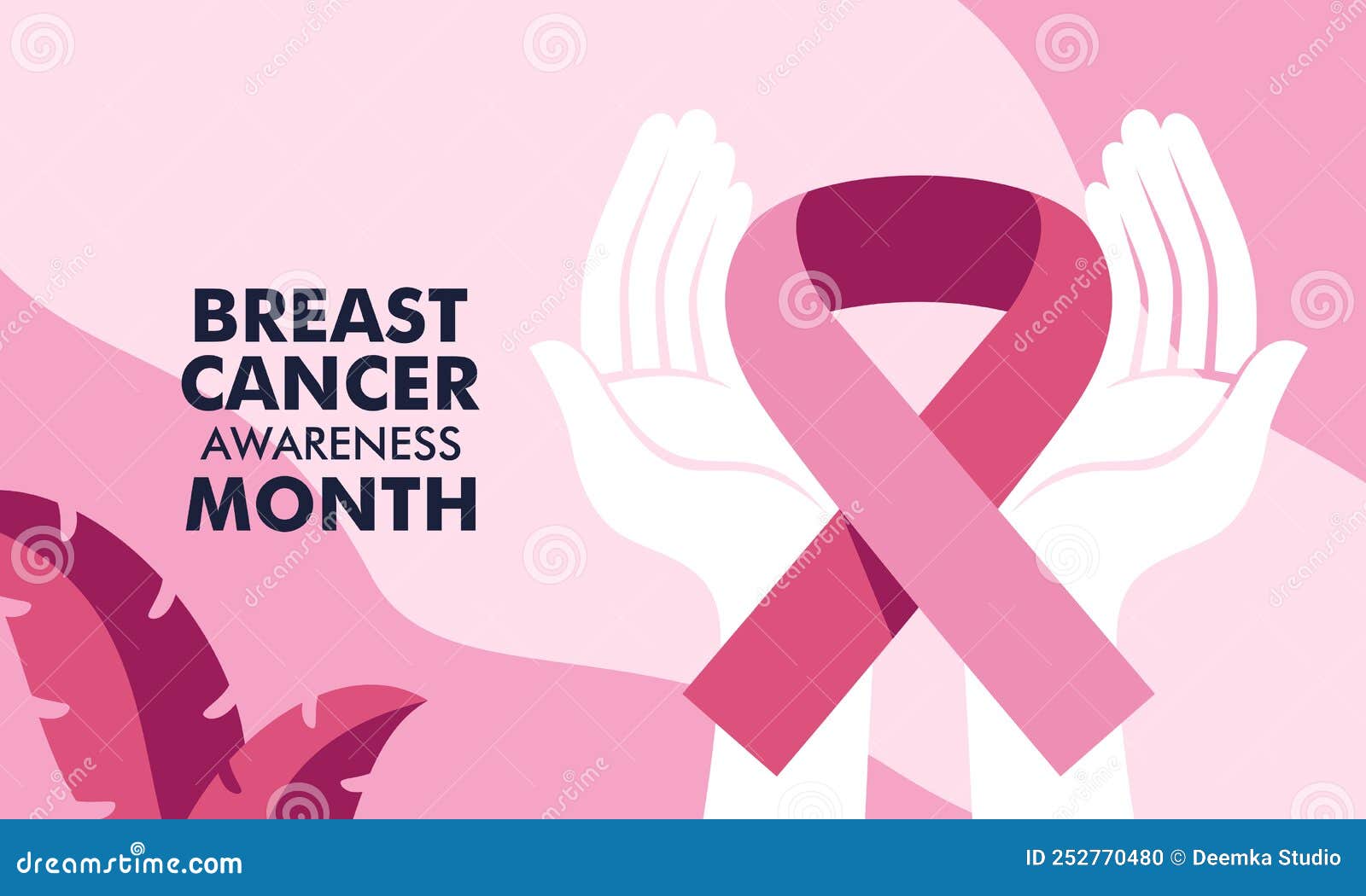 Breast Cancer Awareness Month Of Diverse Ethnic Women Group Together