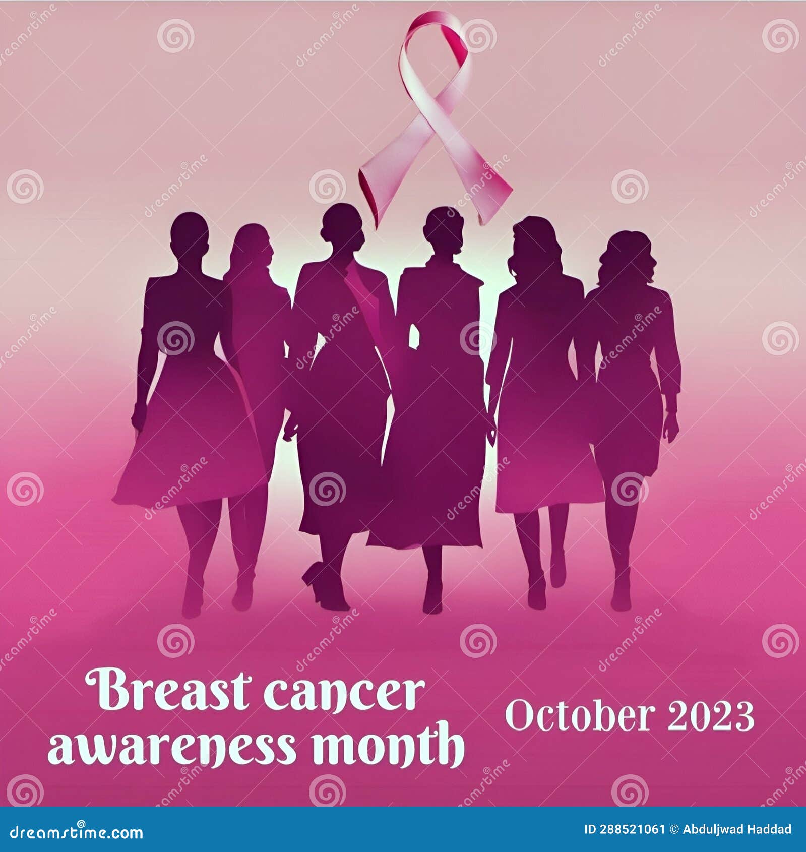Breast Cancer Awareness Month October 2023 Ai Generated Stock