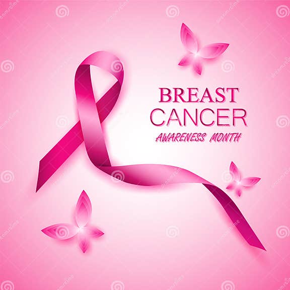 Breast Cancer Awareness Pink Ribbons Stock Vector Illustration Of