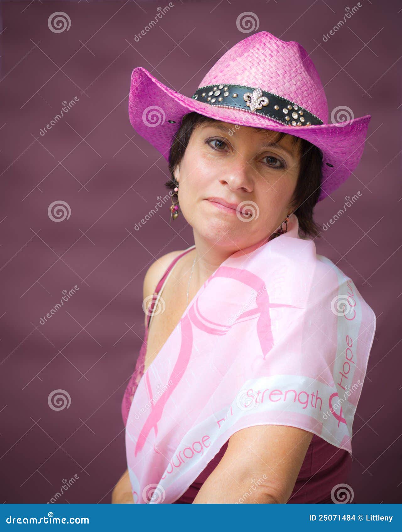 Breast Cancer Awareness Portrait Stock Photo - Image of awareness ...