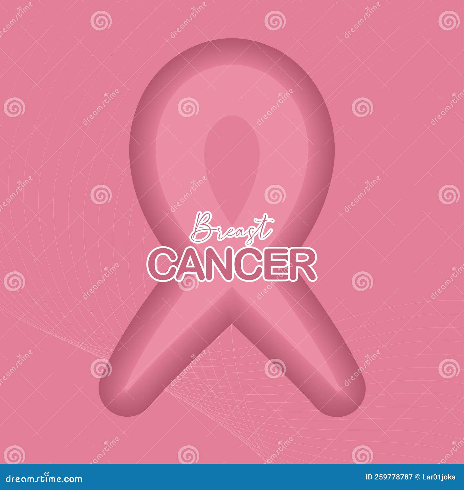 Breast Cancer Awareness Poster Pink Ribbon Vector Stock Vector