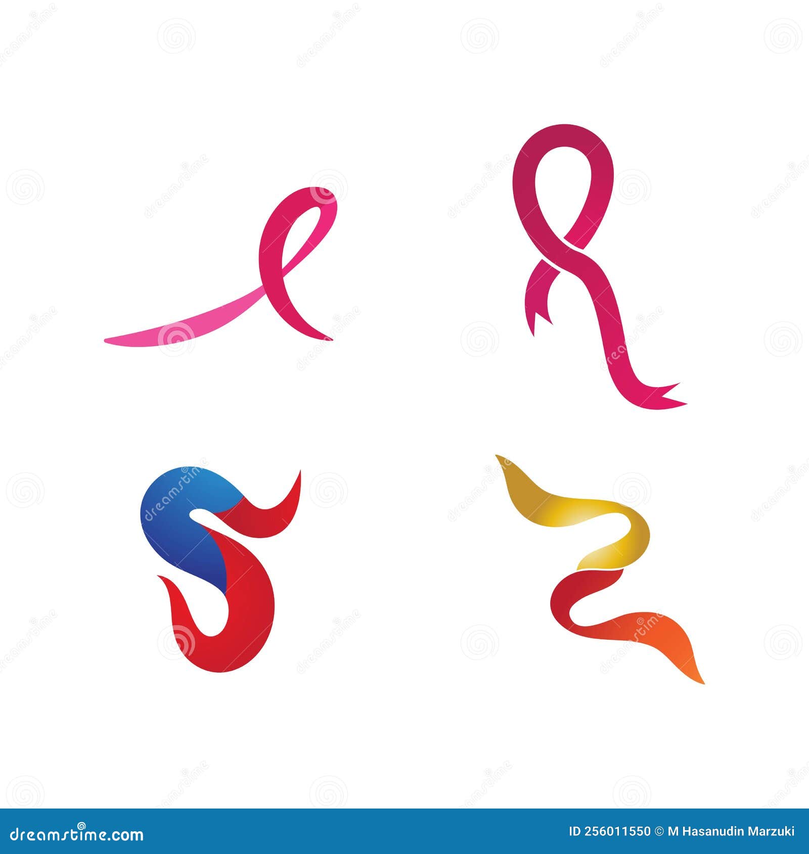 Breast Cancer Awareness Stock Vector Illustration Of Flat 256011550