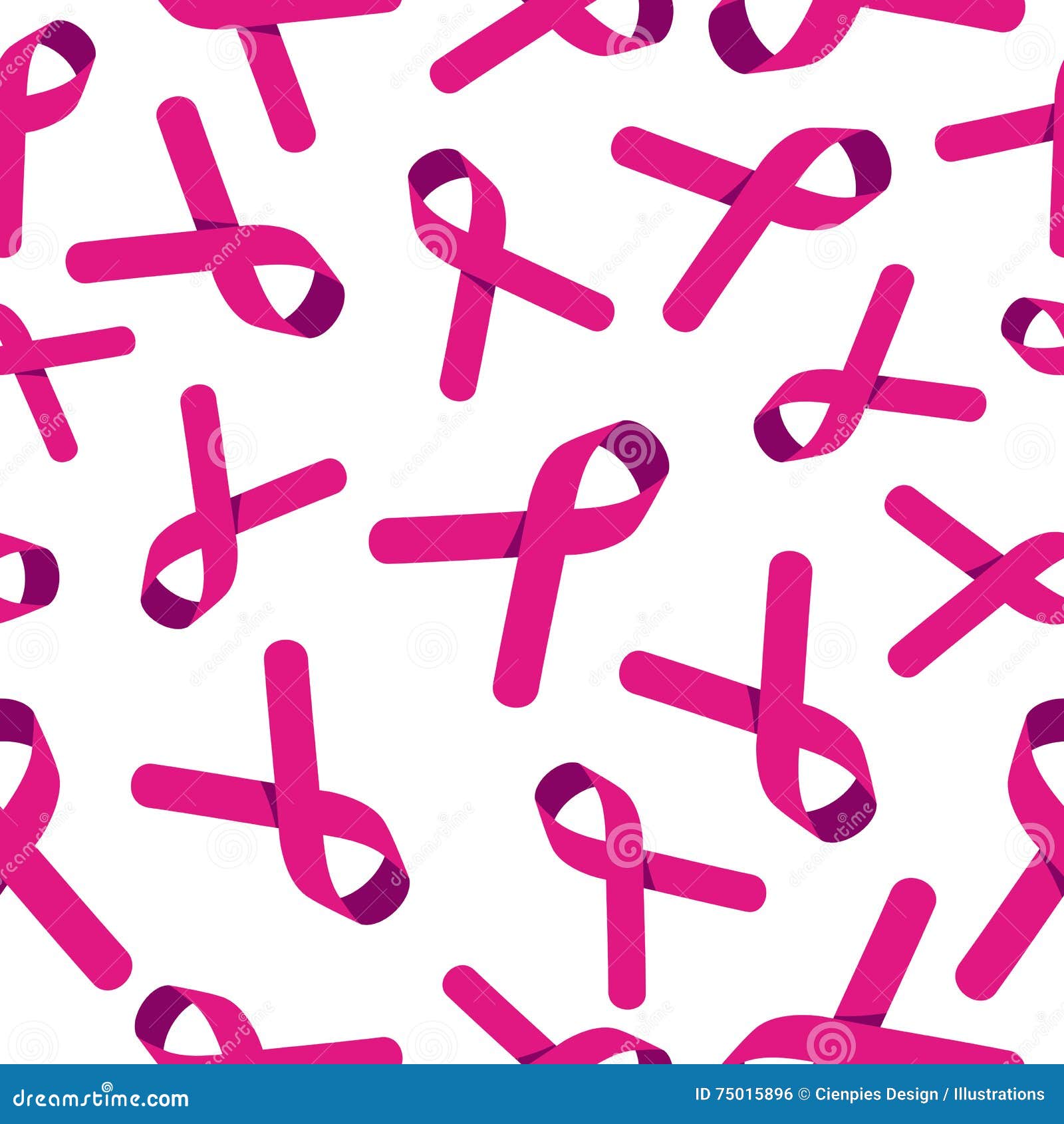 Breast Cancer Support Background with Pink Ribbon Stock Vector ...