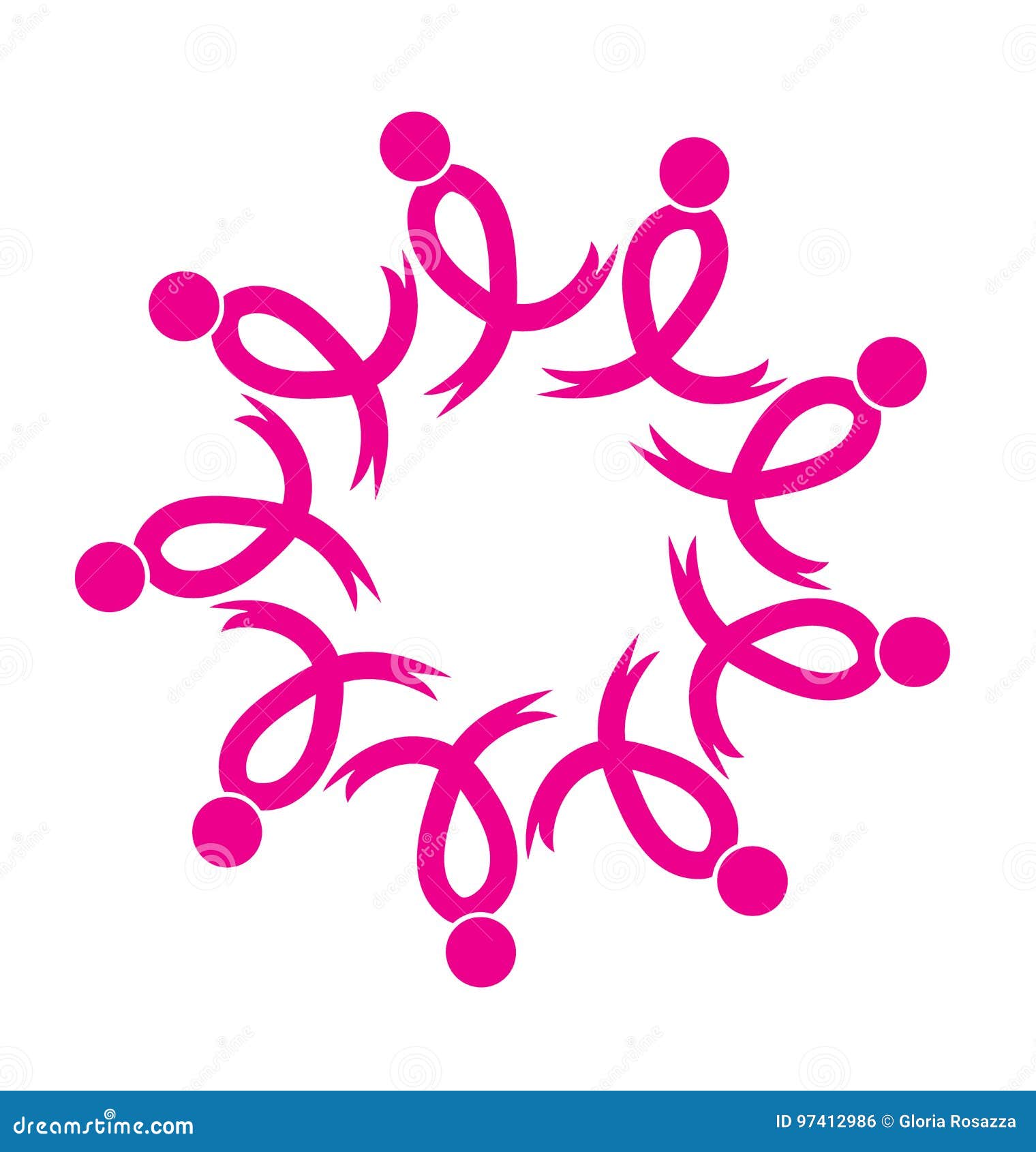 Breast Cancer Teamwork Logo Stock Vector - Illustration of cure, cancer ...