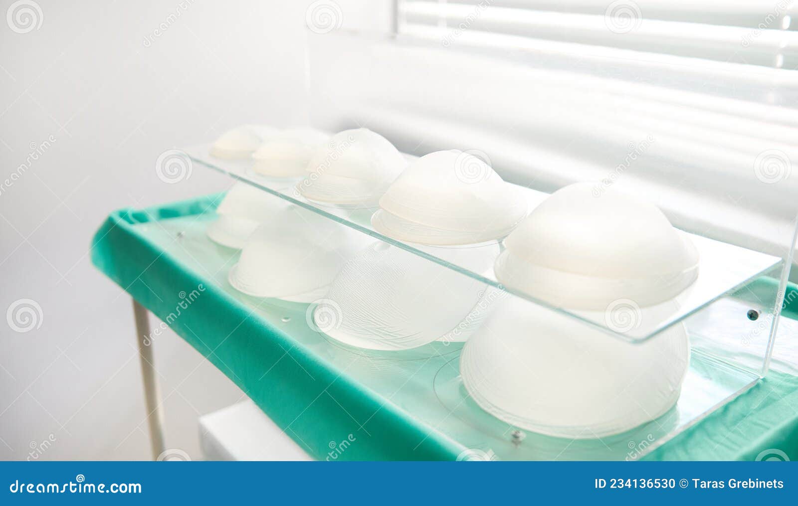 Medical Sample of Silicone Implants of Various Shapes and Sizes for ...