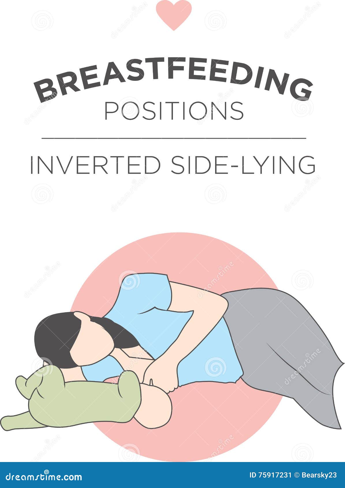 Breastfeeding Position - Inverted Newborn Baby Stock Vector ...