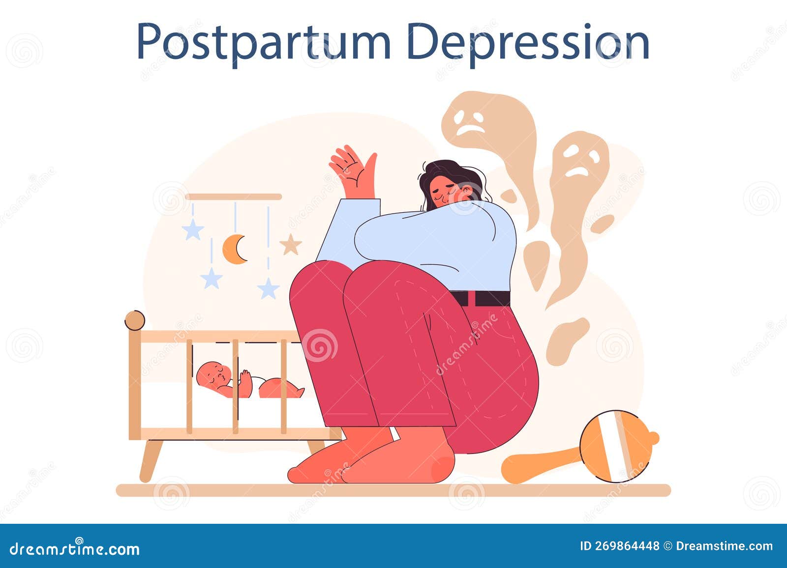 Breastfeeding Problem. Too Much Breast Milk, Female Character ...