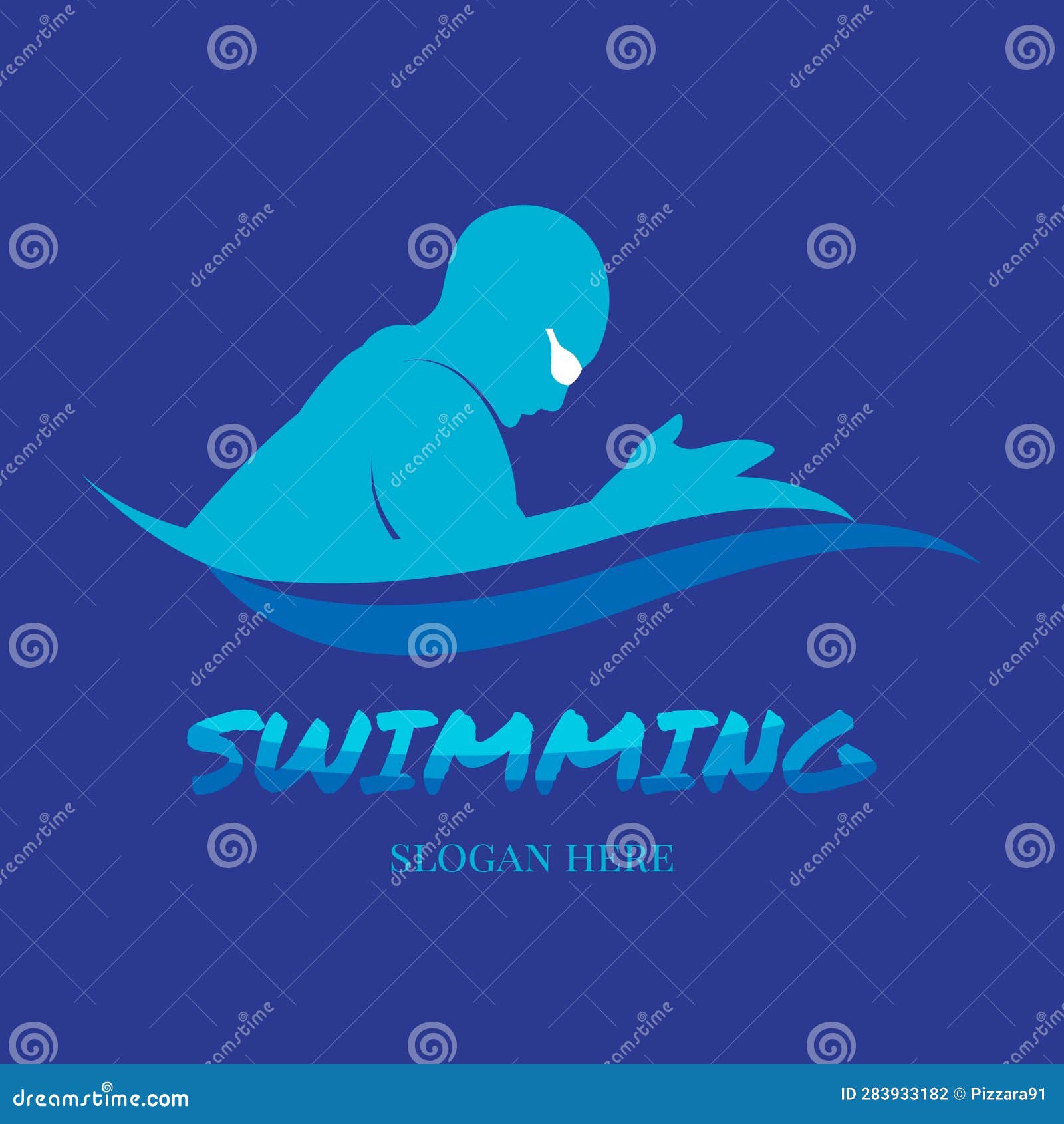 Breaststroke Swimming Crawl Logo Design Vector Illustration ...