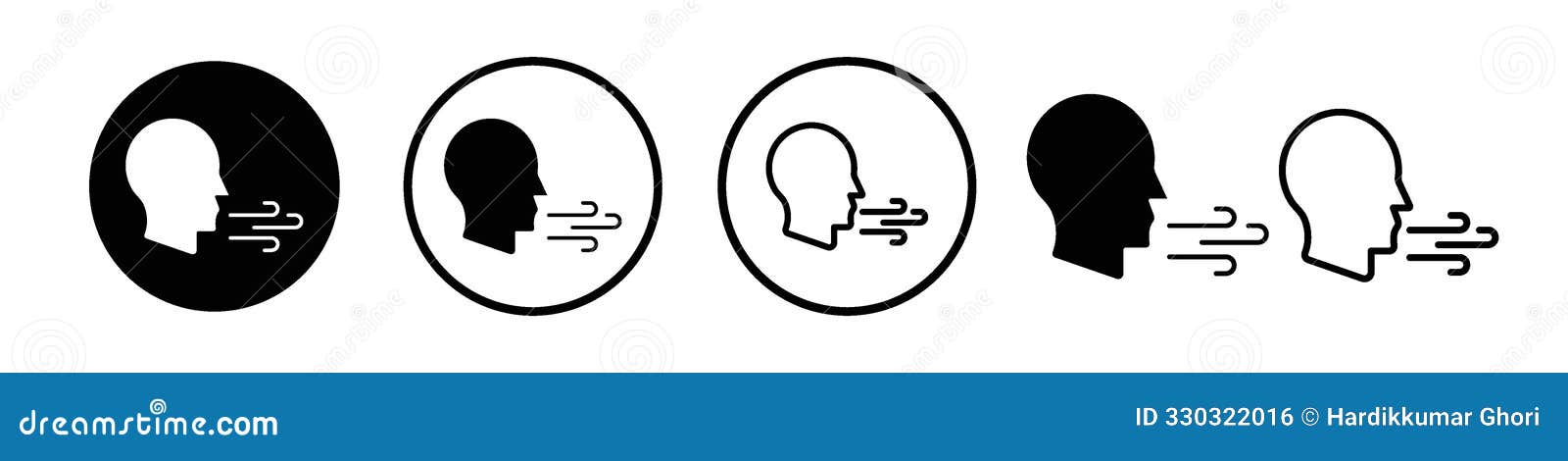 Breath Icon Vector Set on White Background Stock Vector - Illustration ...