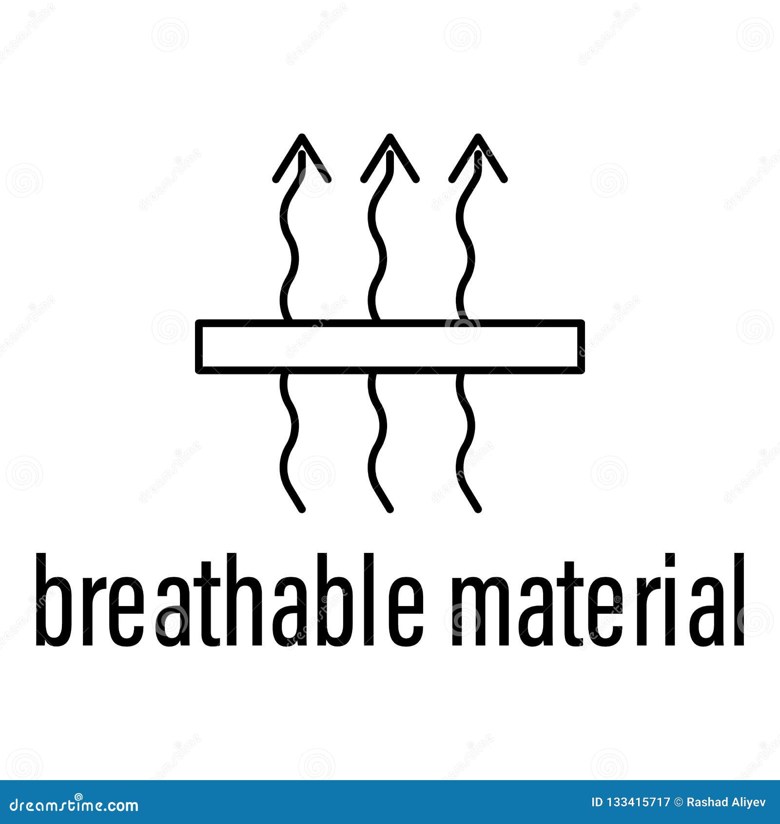 Breathable Material Icon. Element Of Raw Material With Description Icon ...