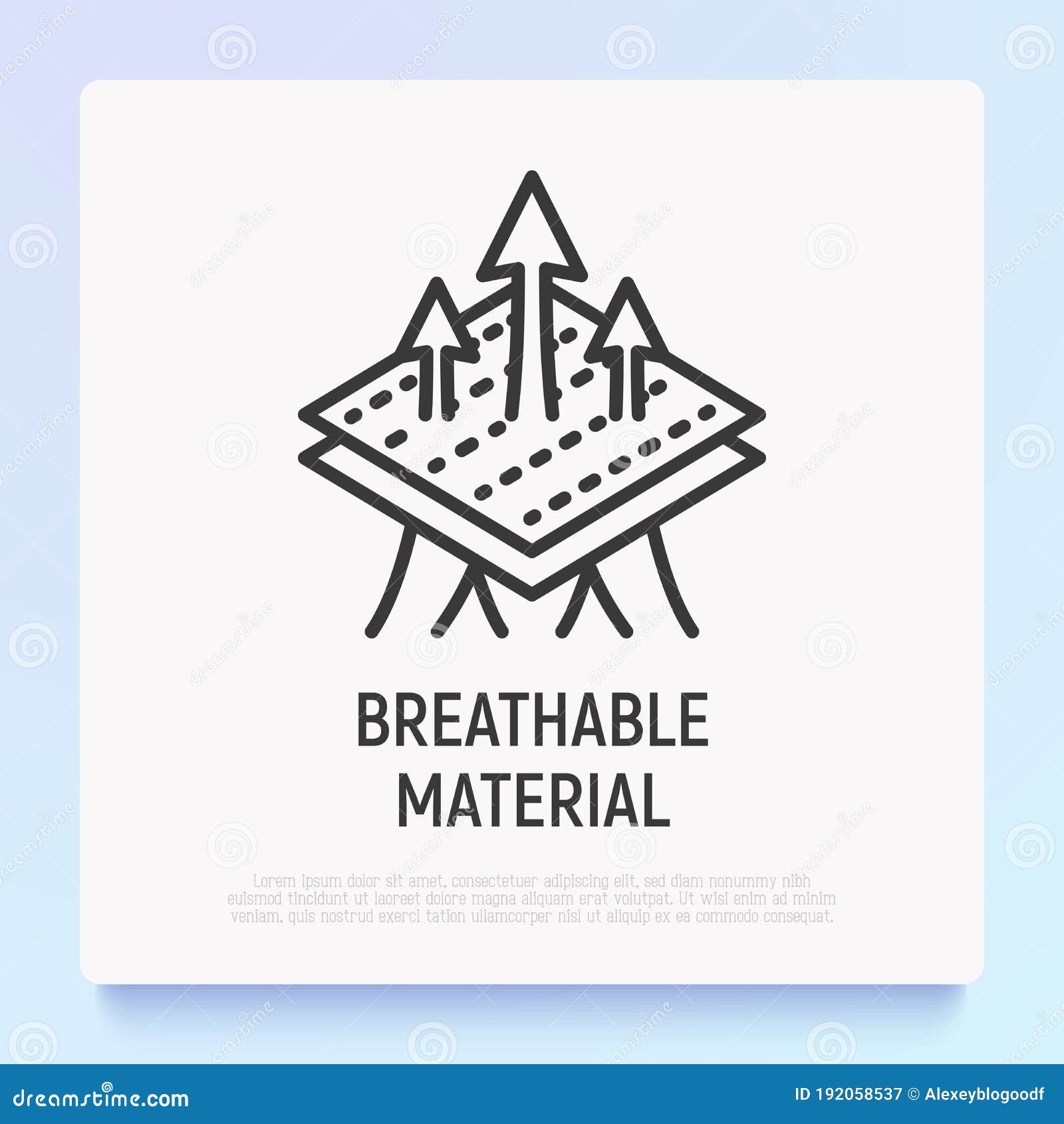 Breathable Material Thin Line Icon. Modern Vector Illustration Stock ...