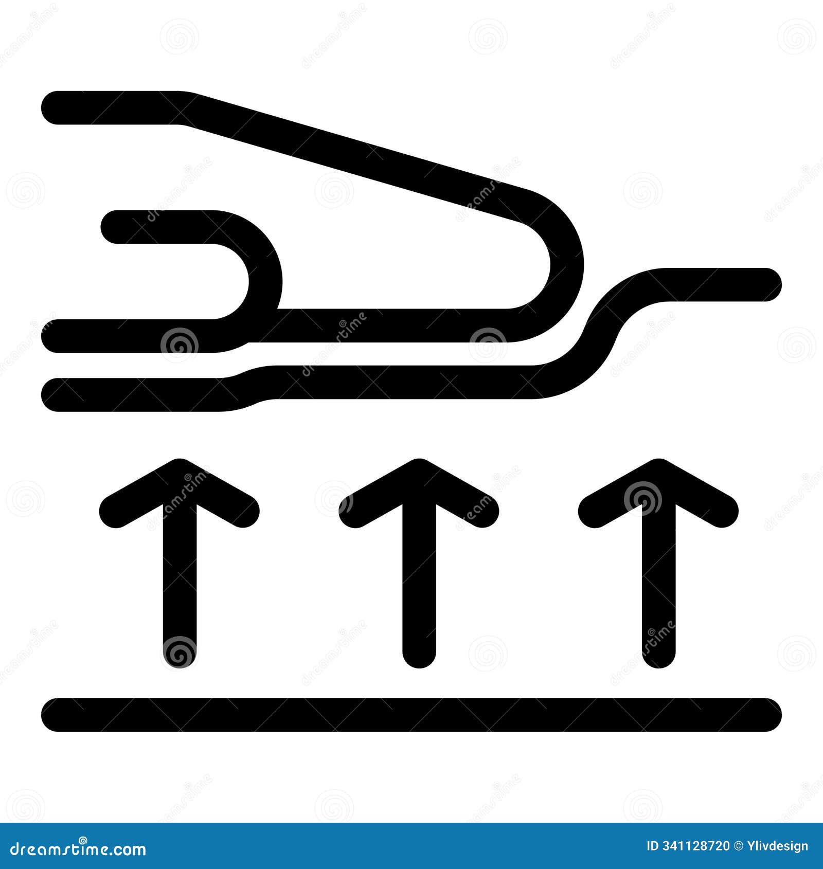 Breathable Textile Passing Airflow Test Icon Showing Breathability ...