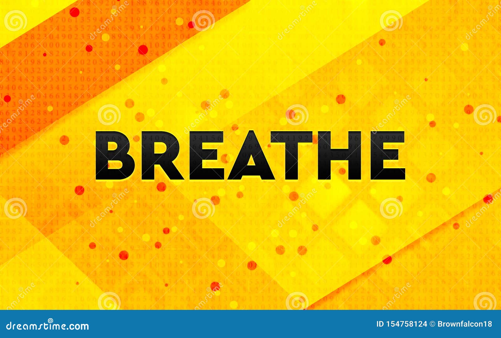 Breathe Abstract Digital Banner Yellow Background Stock Illustration ...
