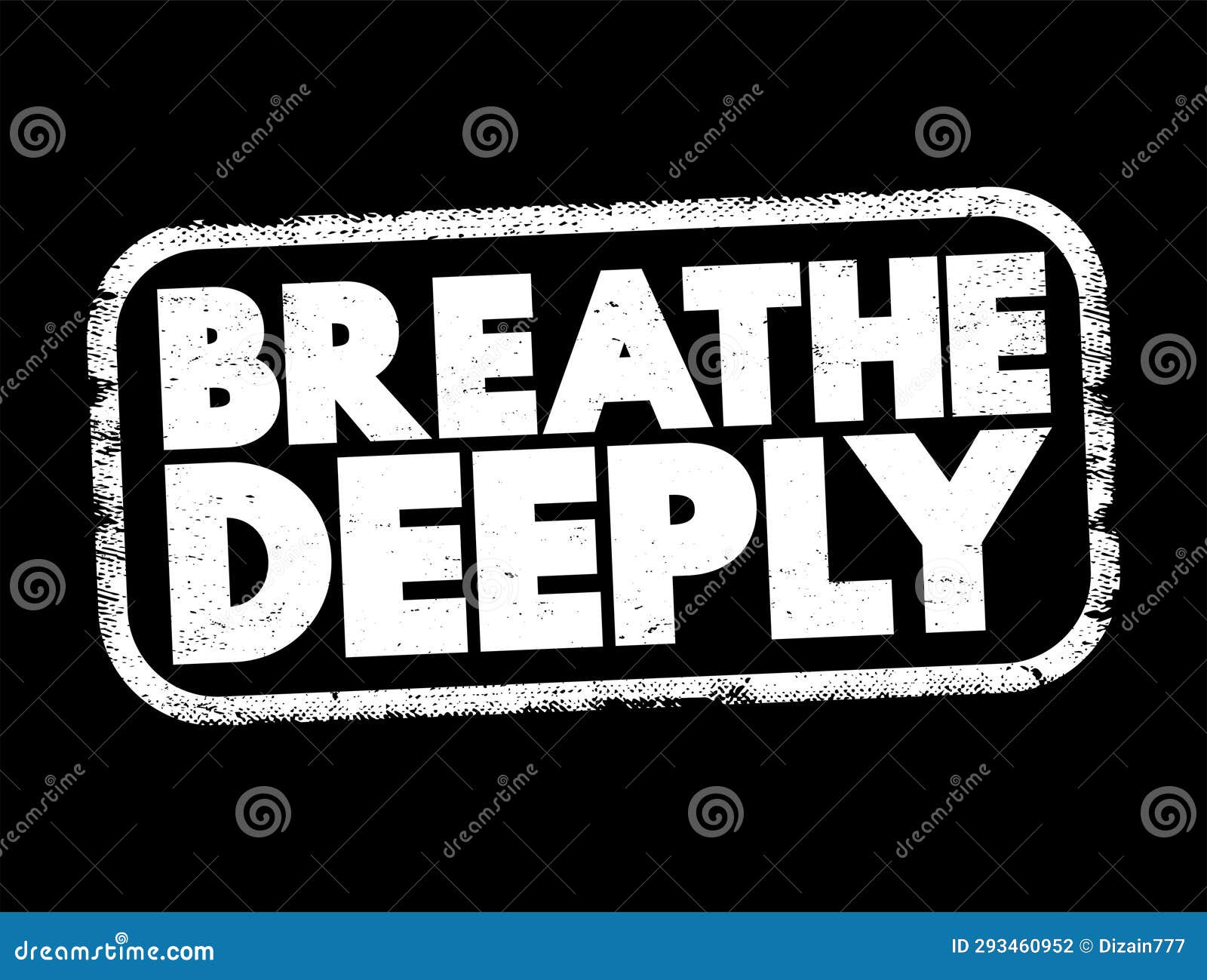 Breathe Deeply Black And White Hand Written Lettering Positive Q ...