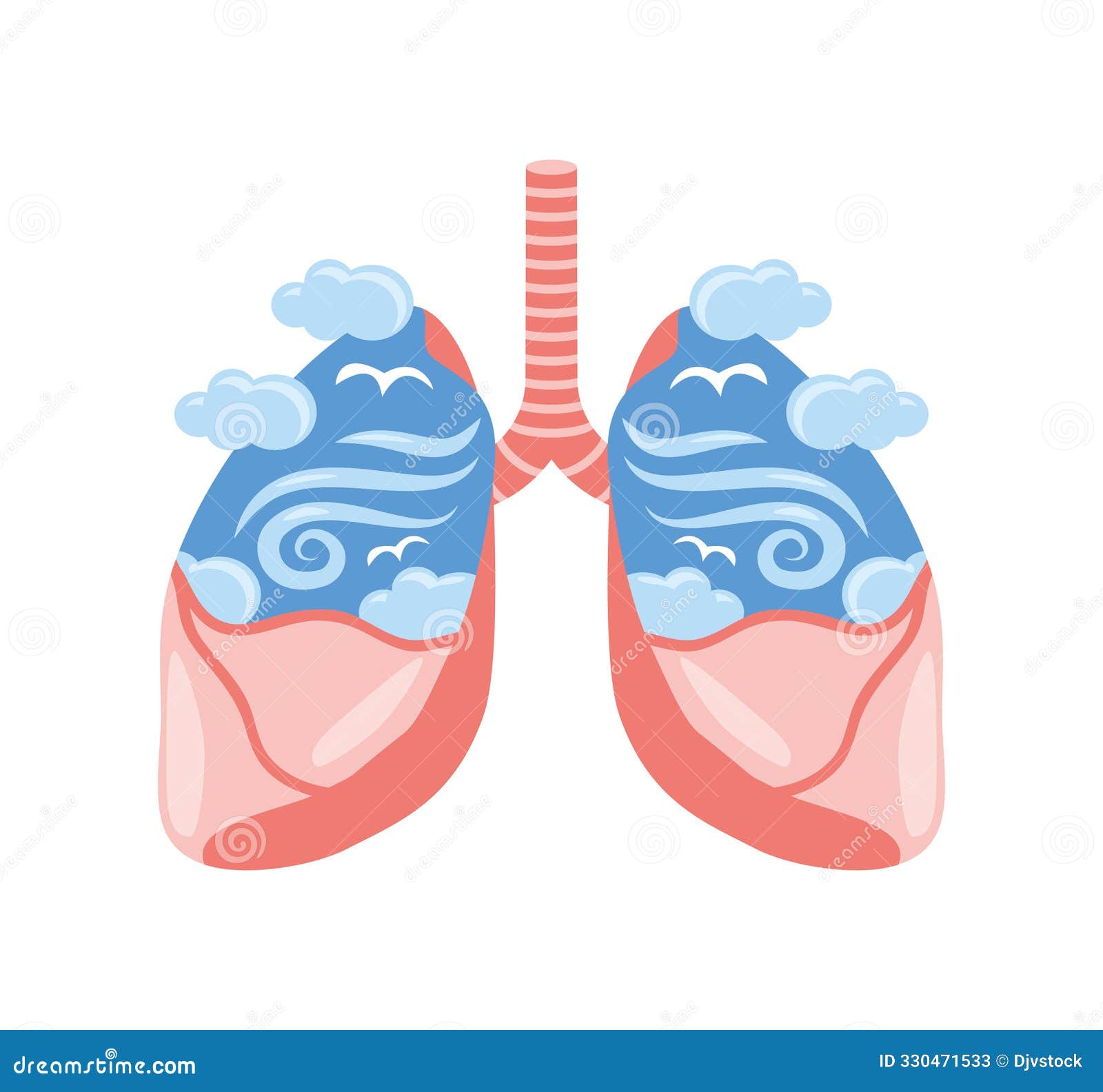 Breathe fresh air lungs stock illustration. Illustration of lungs ...