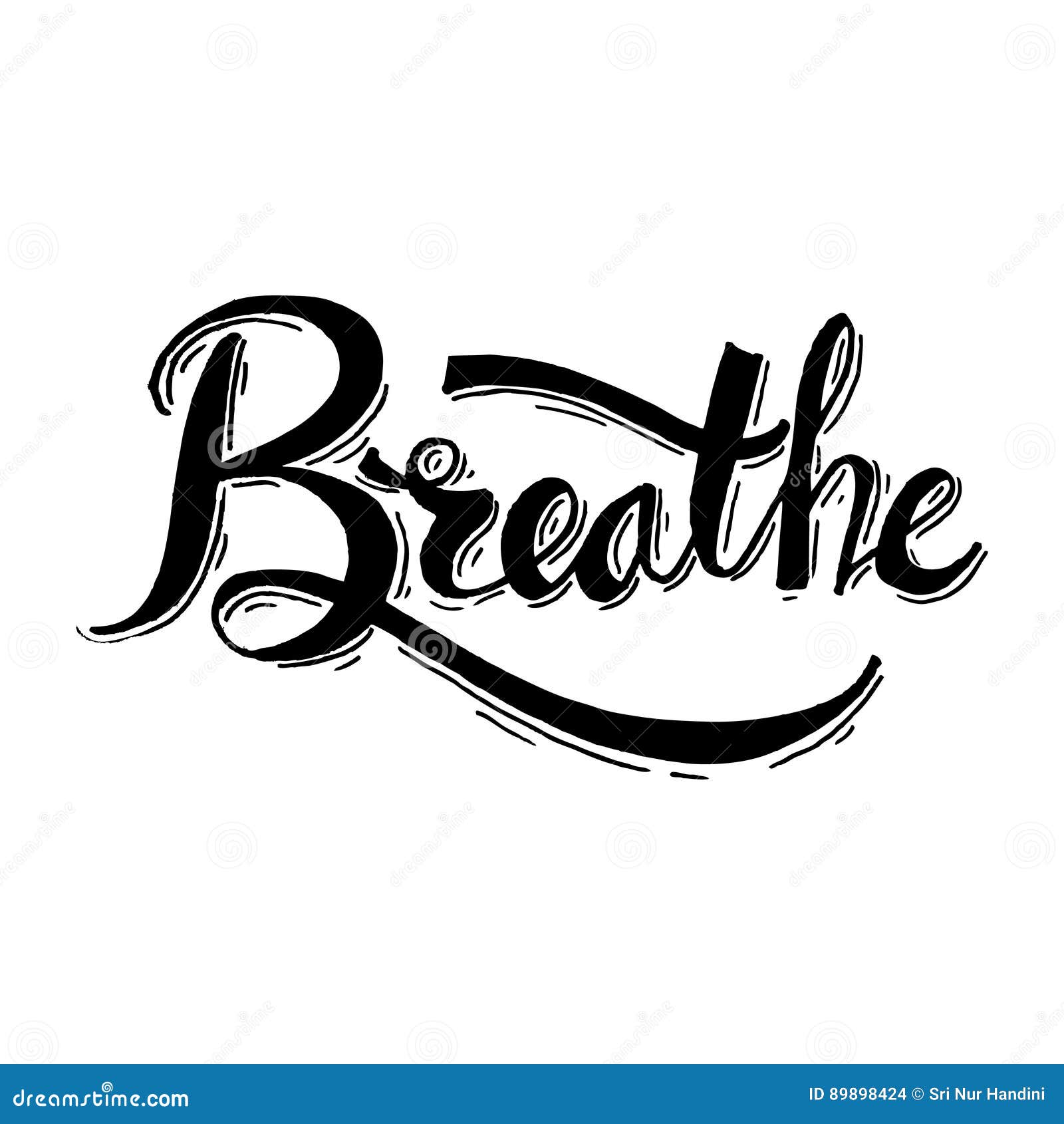 Breathe. stock illustration. Illustration of phrase, inspirational ...