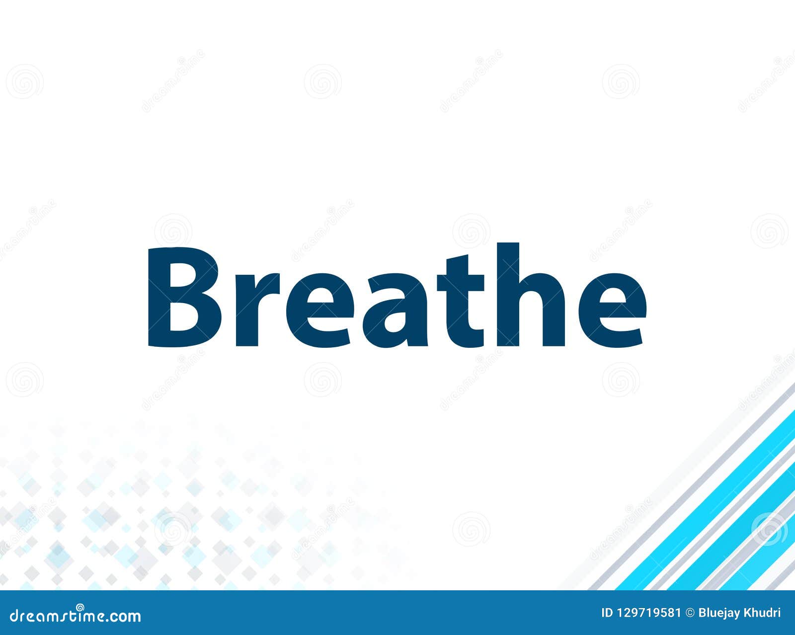 Breathe Modern Flat Design Blue Abstract Background Stock Illustration ...