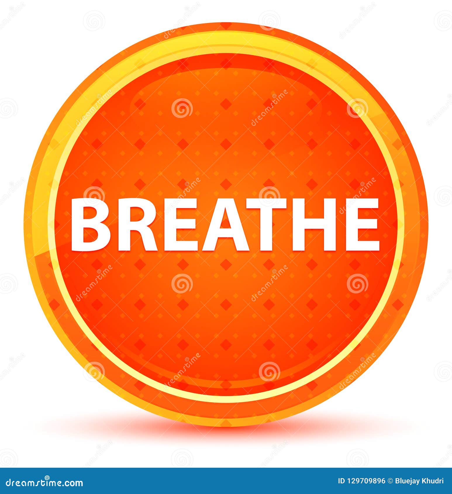 Breathe Natural Orange Round Button Stock Illustration - Illustration ...