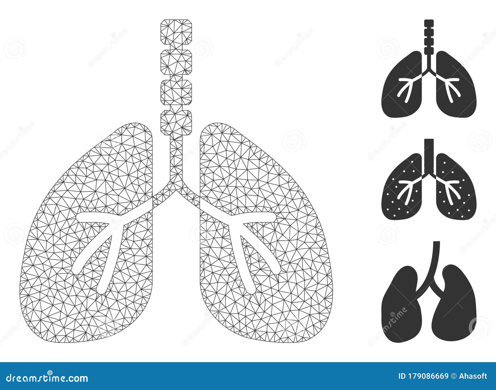 Breathe System Polygonal Frame Vector Mesh Illustration Stock Vector ...